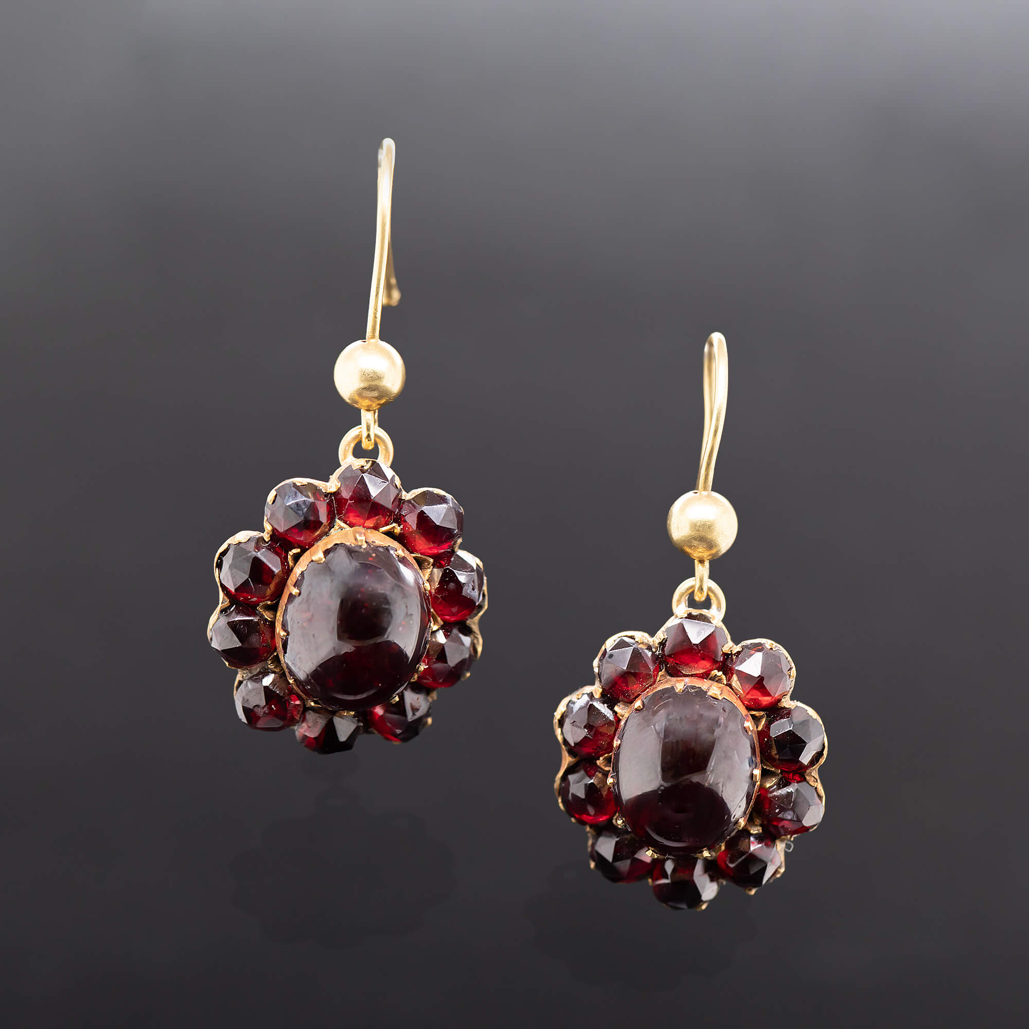 Victorian Bohemian Garnet Drop Earrings Circa 1880-90 | Gerard McCabe ...