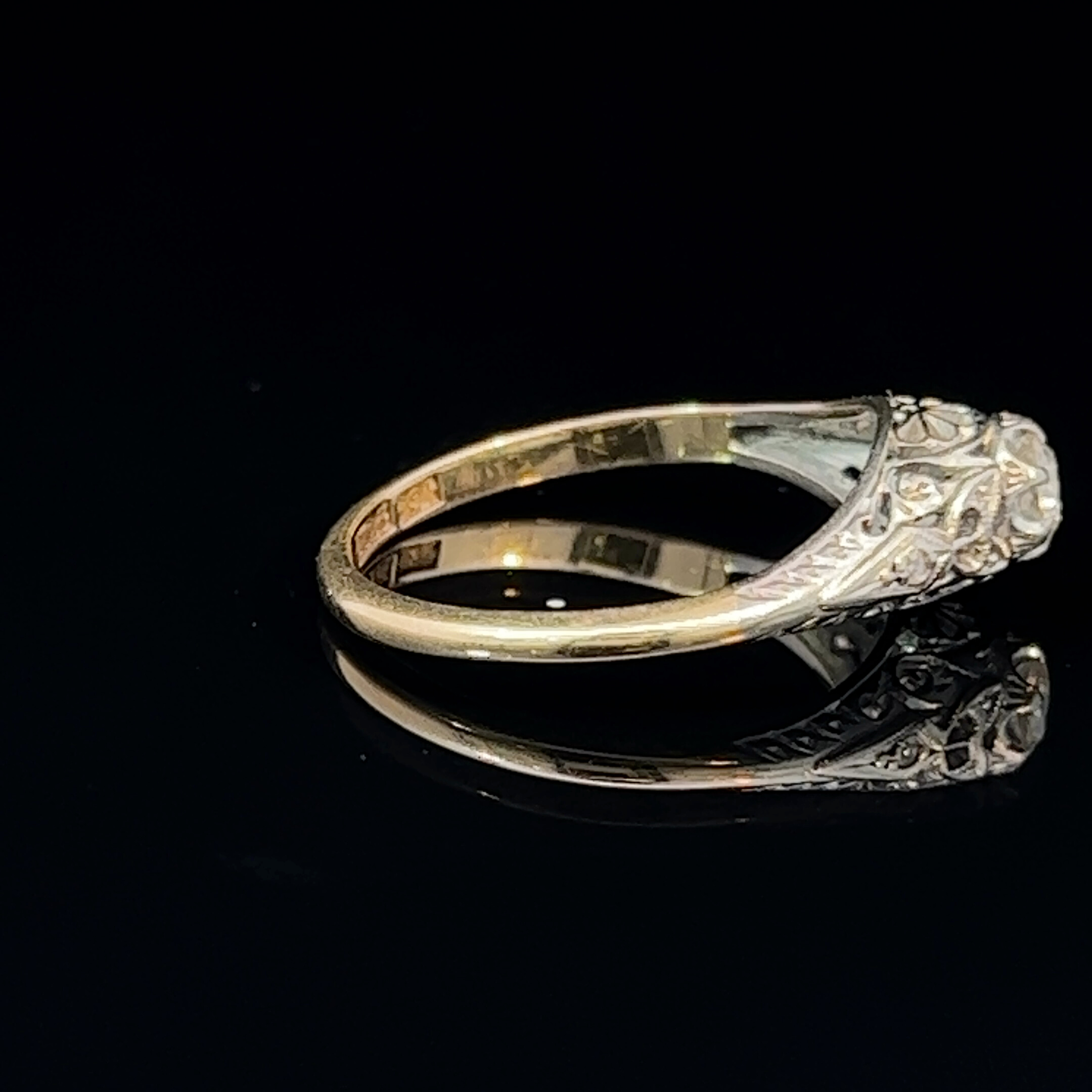 Filagree Diamond Solitaire Ring Circa 1940 | Gerard McCabe Antiques ...