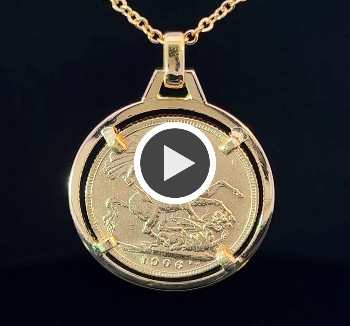 King Edward VII 1906 Sovereign Pendant Circa 1900s | Gerard McCabe Antiques