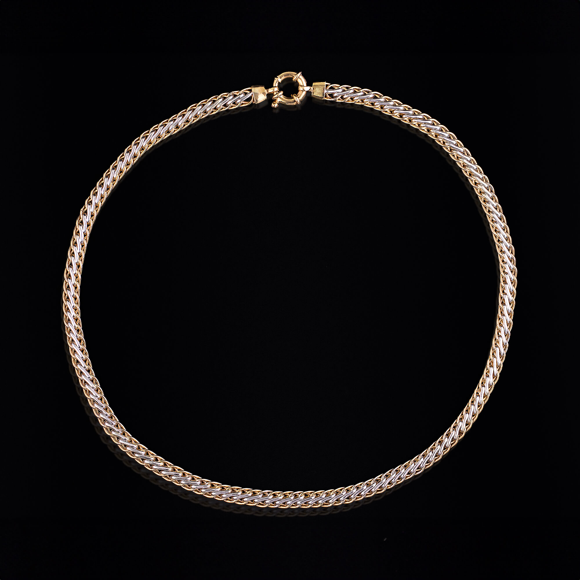 Two Tone Woven Gold Necklet Circa 1980s | Gerard McCabe Antiques