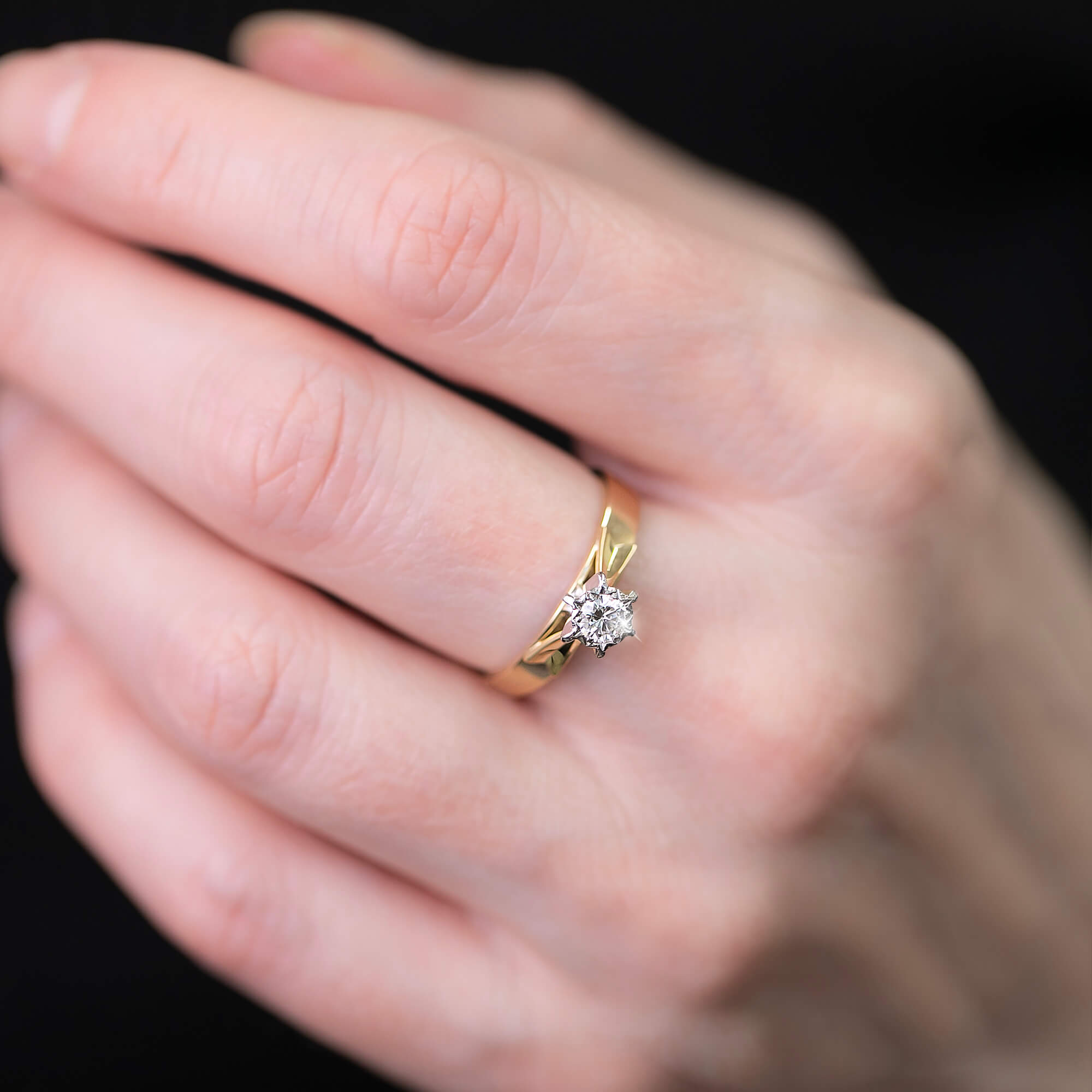 Mid-20th Century Two Tone Solitaire Ring Circa 1960s | Gerard McCabe ...